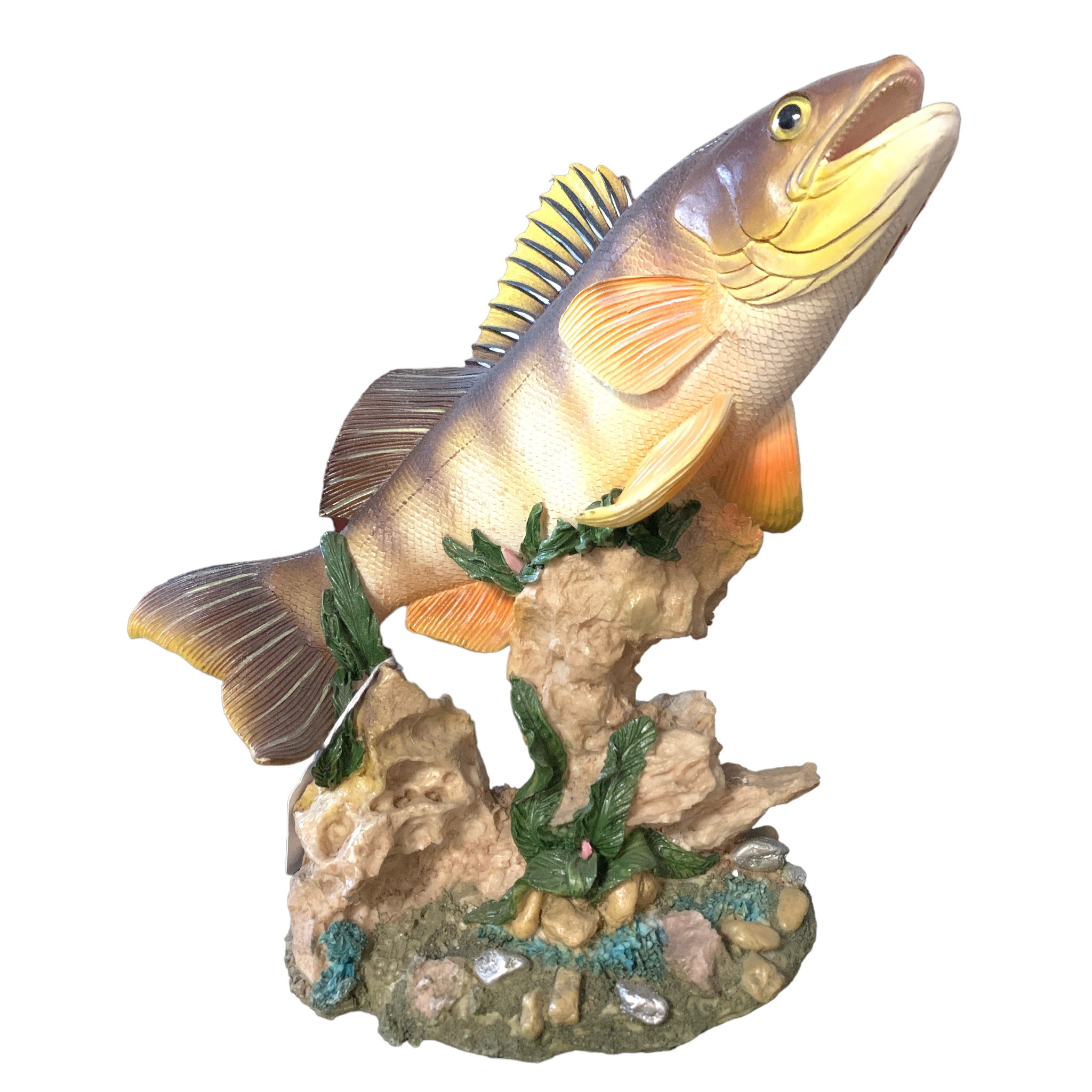 LARGE FISH STATUE - ORANGE BASS 10 INCH – BambooBlinds.ca